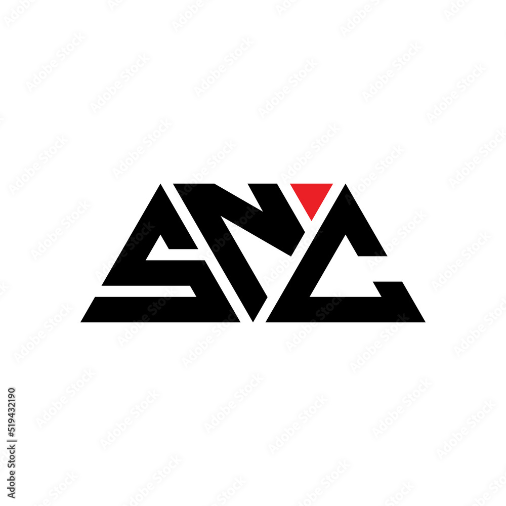 SNC triangle letter logo design with triangle shape. SNC triangle logo ...