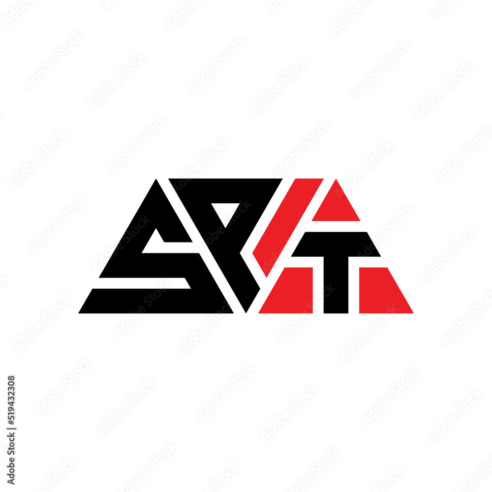 SPT triangle letter logo design with triangle shape. SPT triangle logo ...