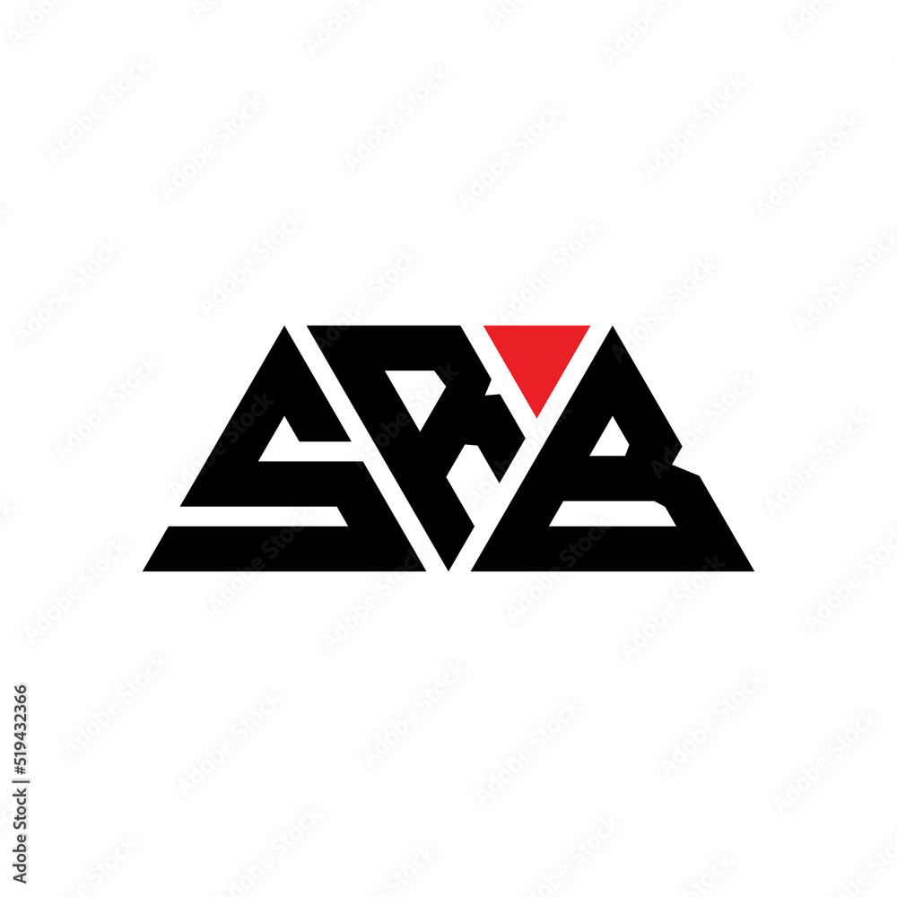 SRB triangle letter logo design with triangle shape. SRB triangle logo ...