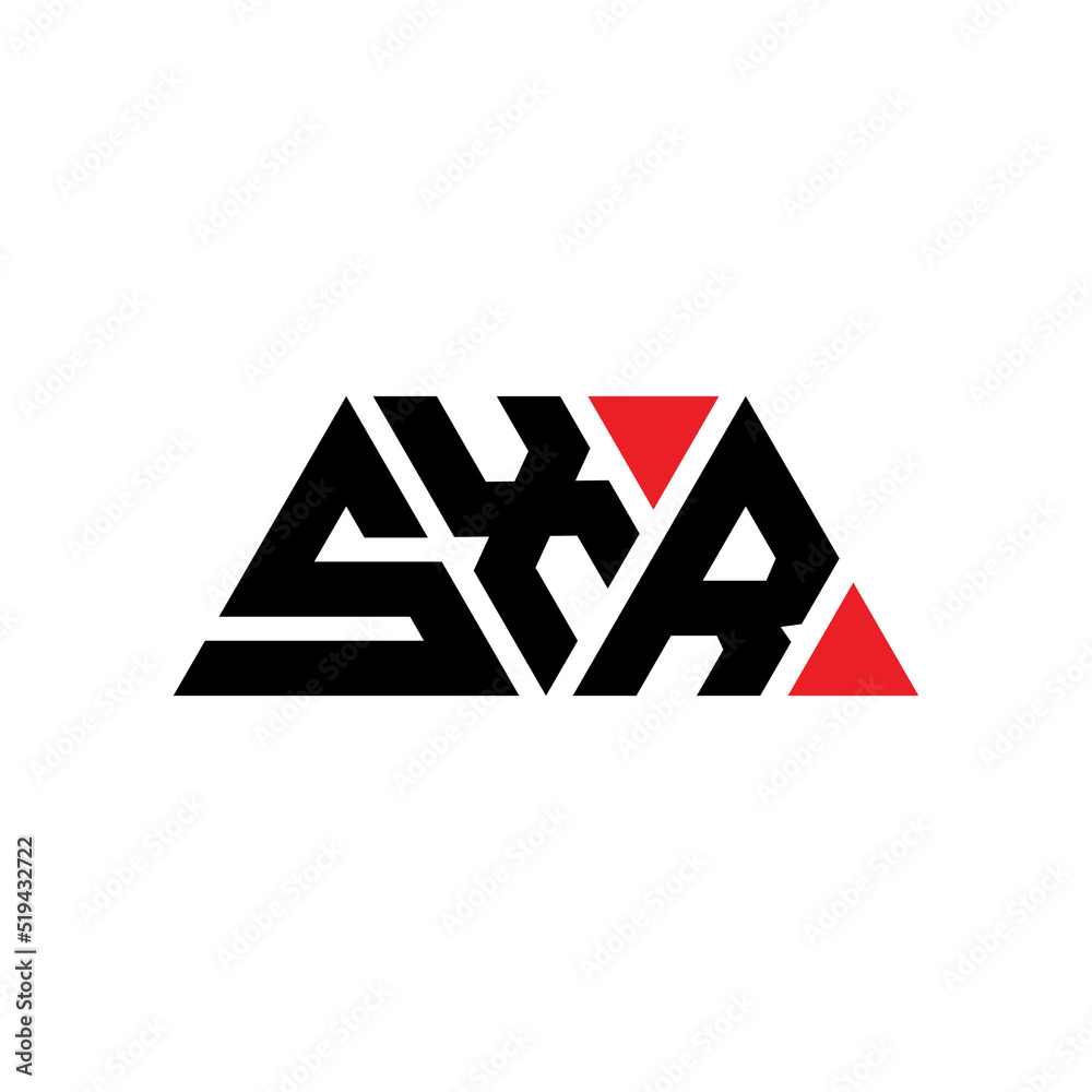 Vetor de SXR triangle letter logo design with triangle shape. SXR ...