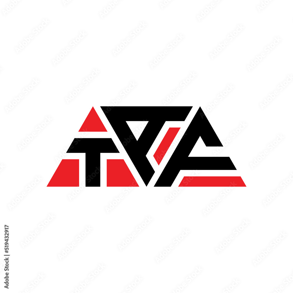 TAF triangle letter logo design with triangle shape. TAF triangle logo ...