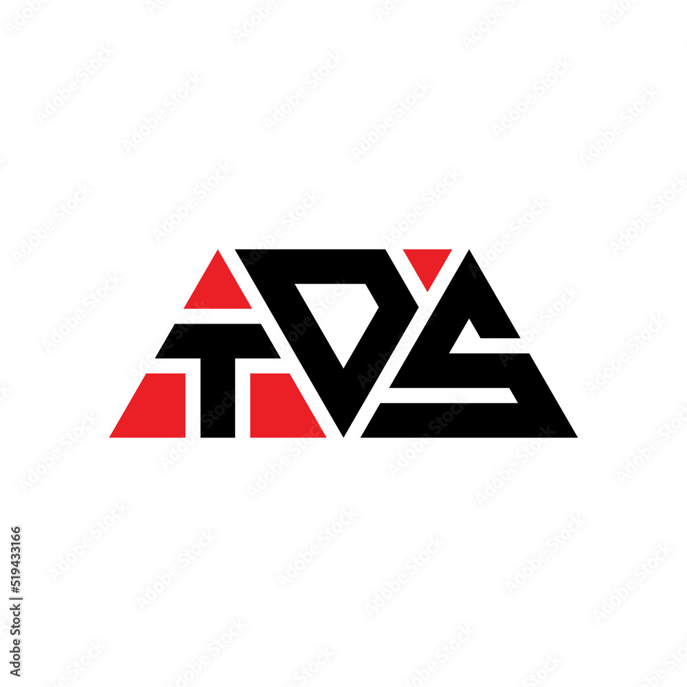 TDS triangle letter logo design with triangle shape. TDS triangle logo ...