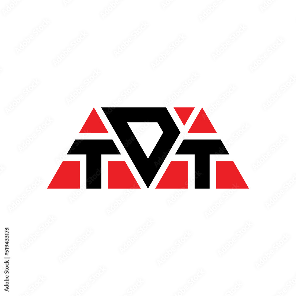 TDT triangle letter logo design with triangle shape. TDT triangle logo ...