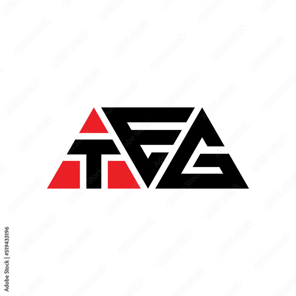 TEG triangle letter logo design with triangle shape. TEG triangle logo ...