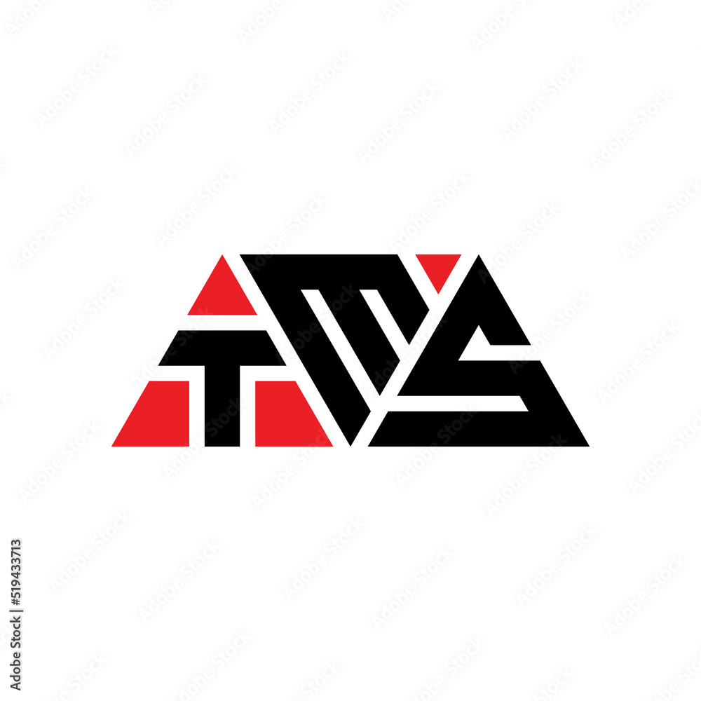 TMS triangle letter logo design with triangle shape. TMS triangle logo ...