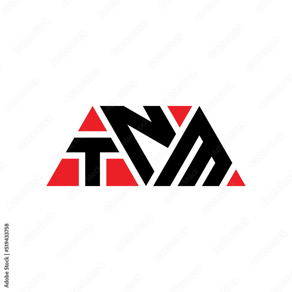 TNM triangle letter logo design with triangle shape. TNM triangle logo ...