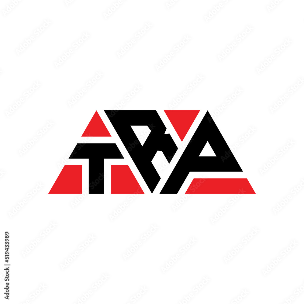 TRP triangle letter logo design with triangle shape. TRP triangle logo ...