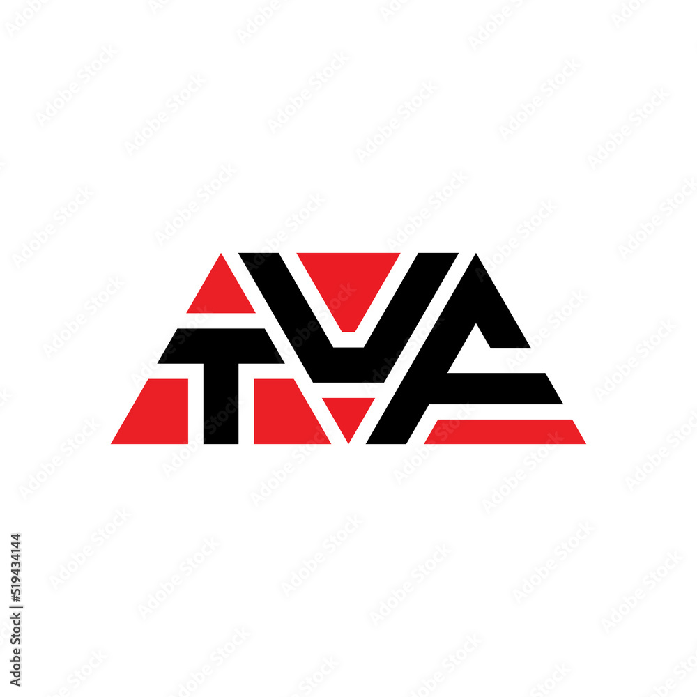 TUF triangle letter logo design with triangle shape. TUF triangle logo ...
