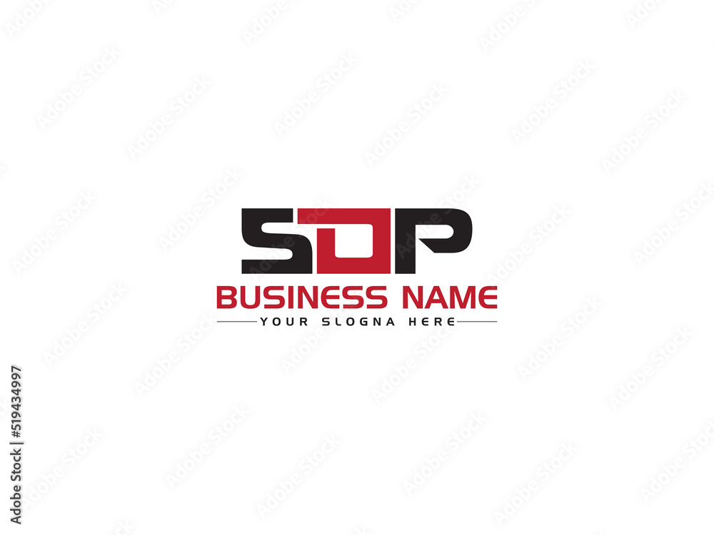 Letter SOP Logo Icon, Creative SO s o p Letter Logo Icon Vector With ...