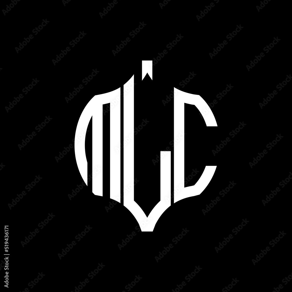 Mlc Letter Logo Mlc Best Black Background Vector Image Mlc Monogram Logo Design For