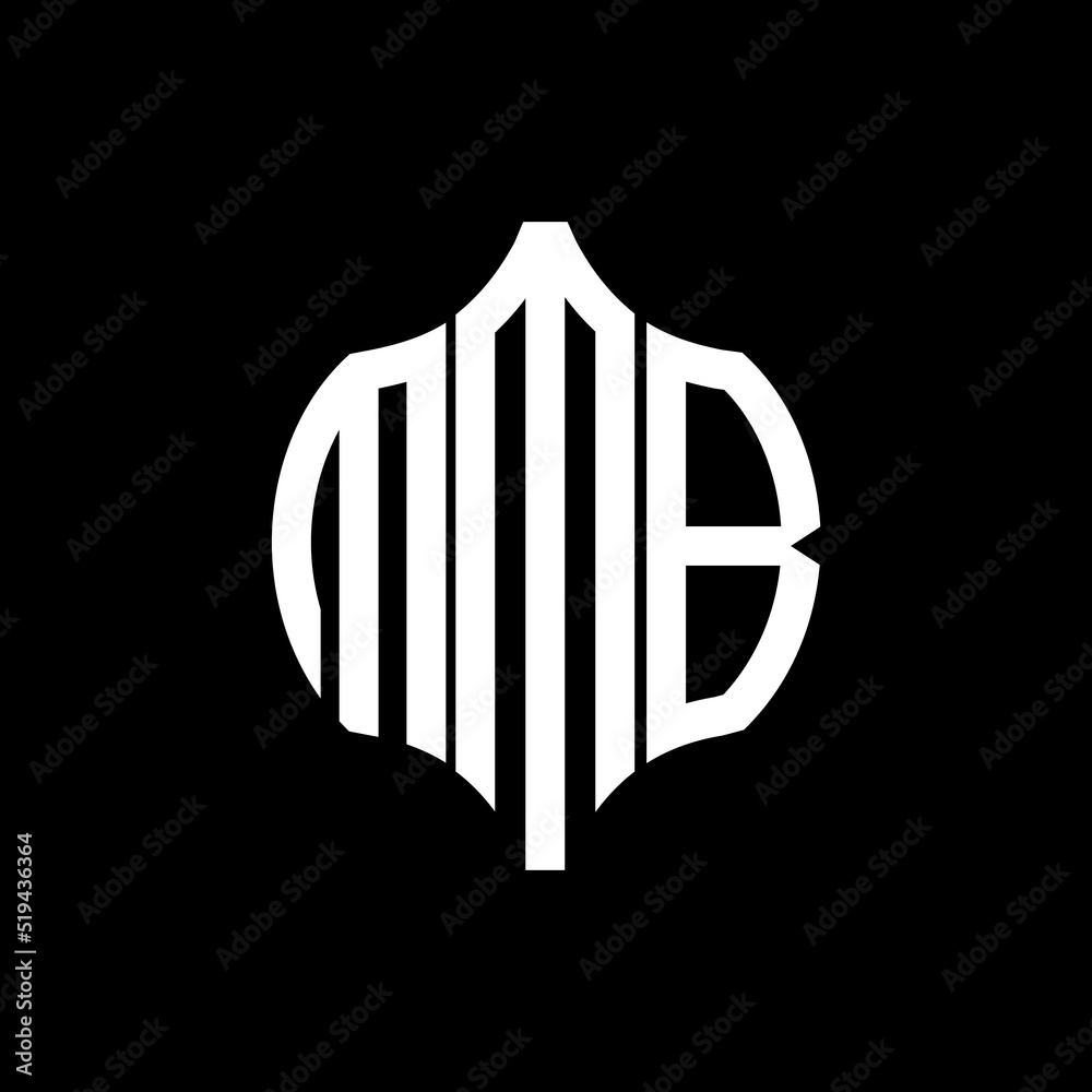 MMB letter logo. MMB best black background vector image. MMB Monogram ...