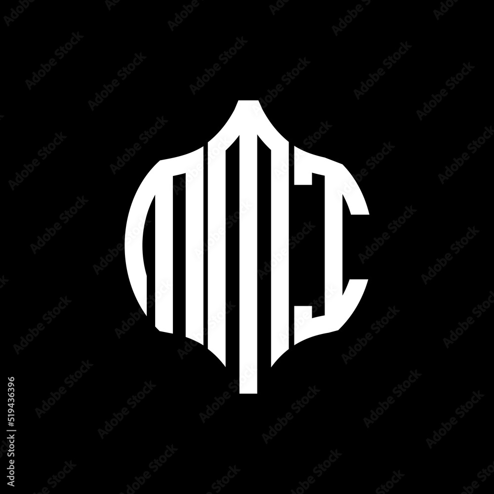 MMI letter logo. MMI best black background vector image. MMI Monogram ...