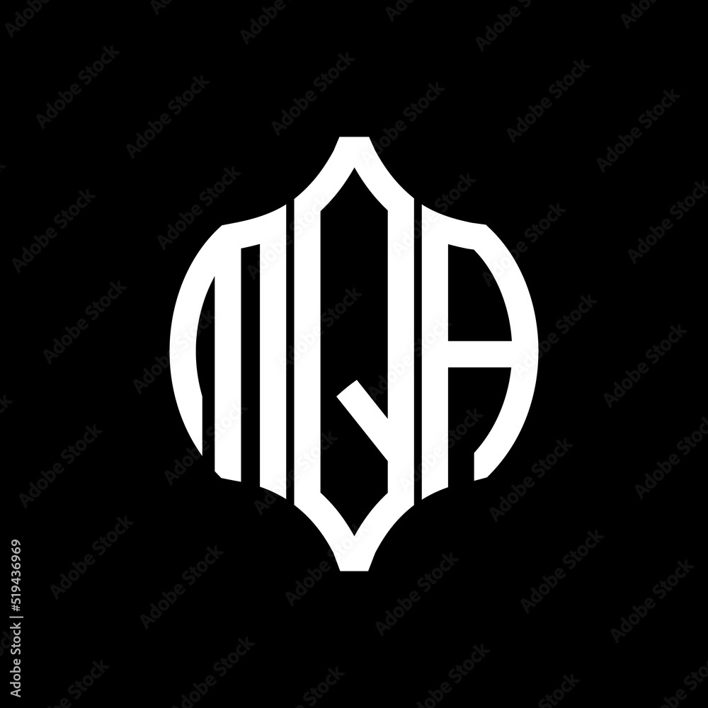 MQA letter logo. MQA best black background vector image. MQA Monogram ...