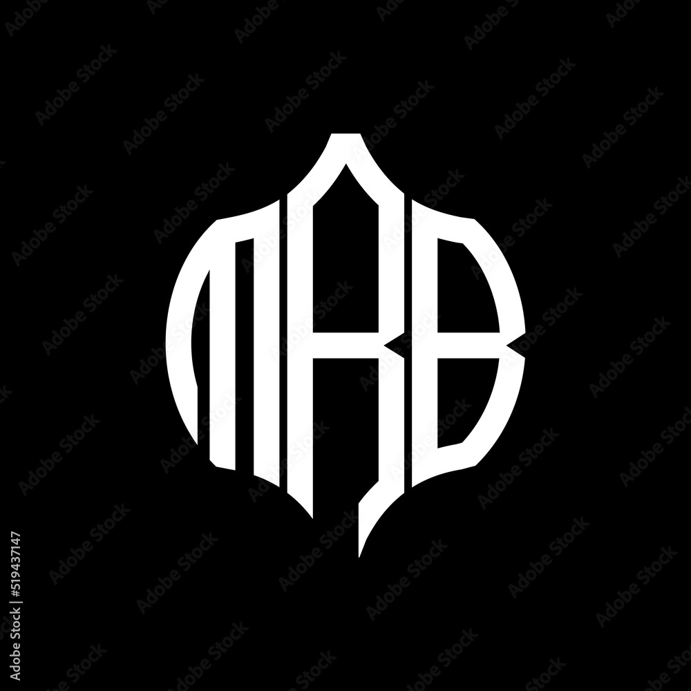 MRB letter logo. MRB best black background vector image. MRB Monogram ...