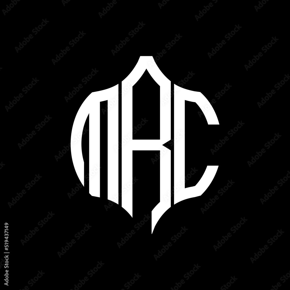 MRC letter logo. MRC best black background vector image. MRC Monogram ...