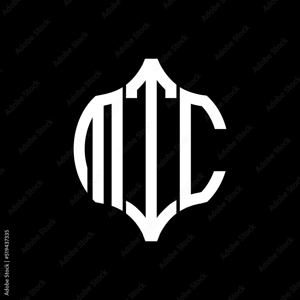 MTC letter logo. MTC best black background vector image. MTC Monogram ...