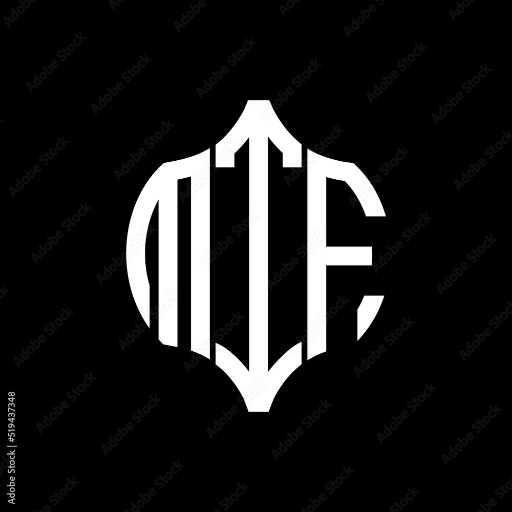 MTF letter logo. MTF best black background vector image. MTF Monogram ...
