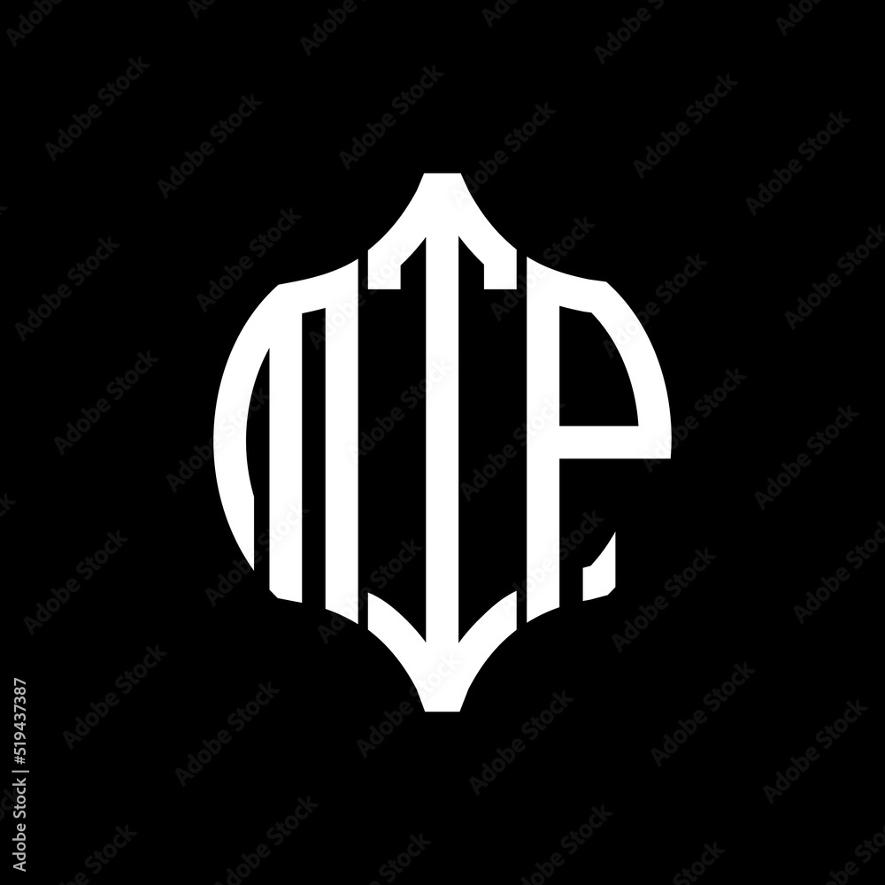 MTP letter logo. MTP best black background vector image. MTP Monogram ...