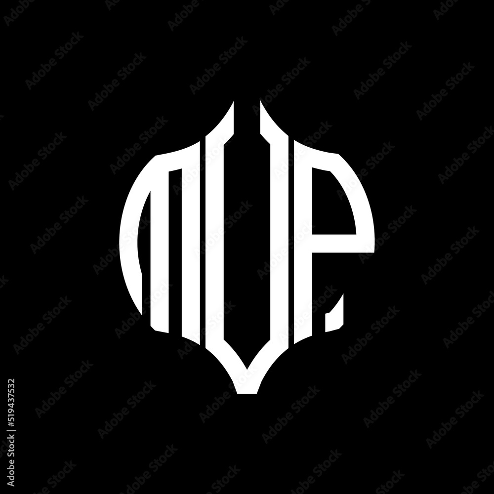 MVP letter logo. MVP best black background vector image. MVP Monogram ...
