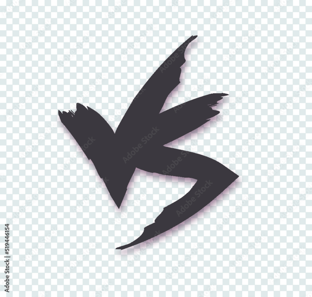 Hand draw versus vector symbol isolated on transparent background for ...