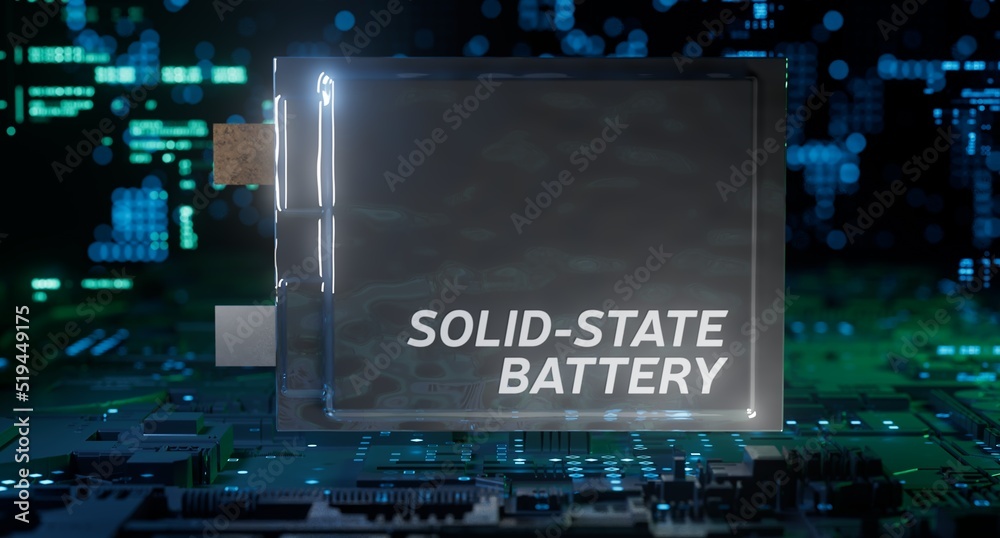 Solid State Battery EV Electric Vehicle Energy Technology Stock Photo ...