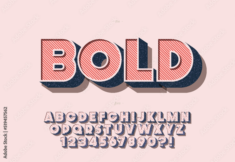 Vector bold font colorful style modern typography for decoration, logo ...