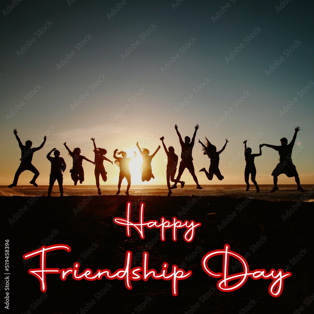 Happy Friendship Day people having fun and celebrate Stock Photo ...