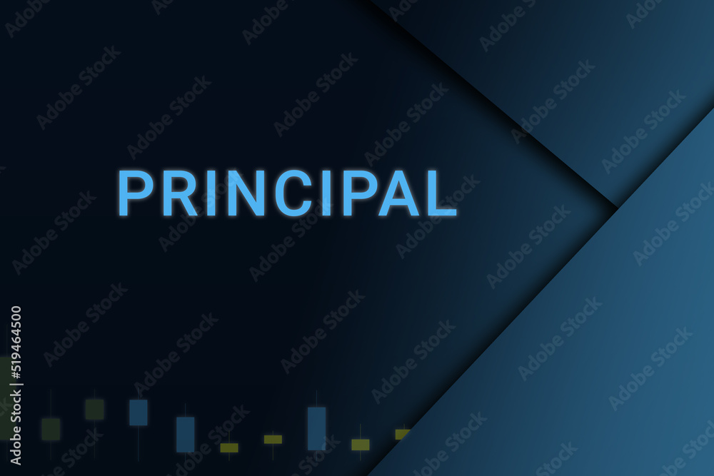 principal background. Illustration with principal logo. Financial ...