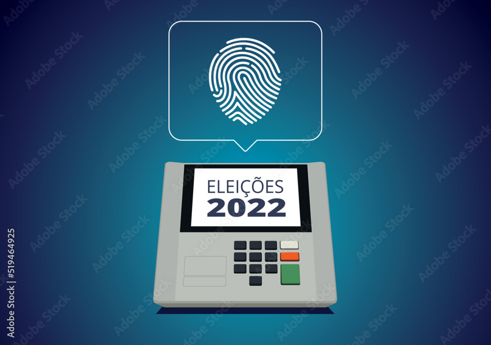 Vetor de Brasil Elections 2022 - The new electronic voting machine for ...