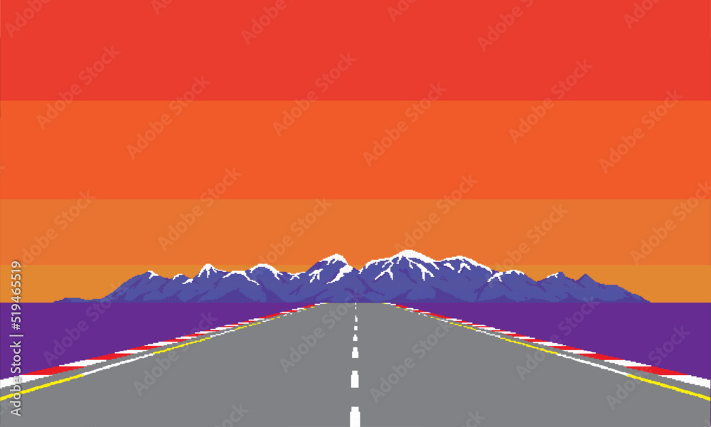 8-Bit Pixel Retro Race Game Stock Vector | Adobe Stock