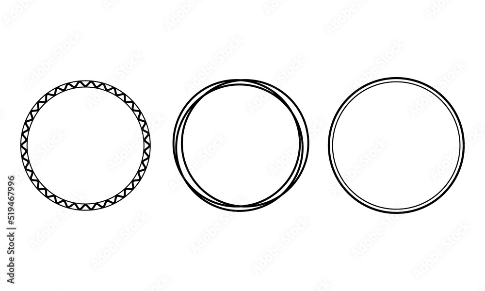 Circle Frame Sketch Circle Vector and Clip art Stock Vector | Adobe Stock