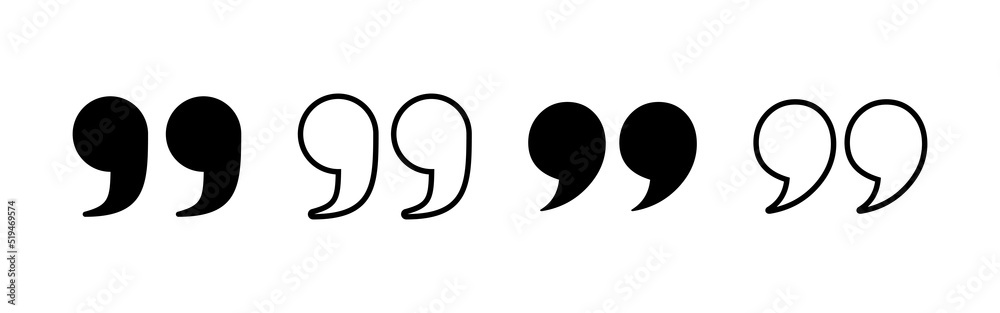 Quote icon vector. Quotation mark sign and symbol Stock Vector | Adobe ...
