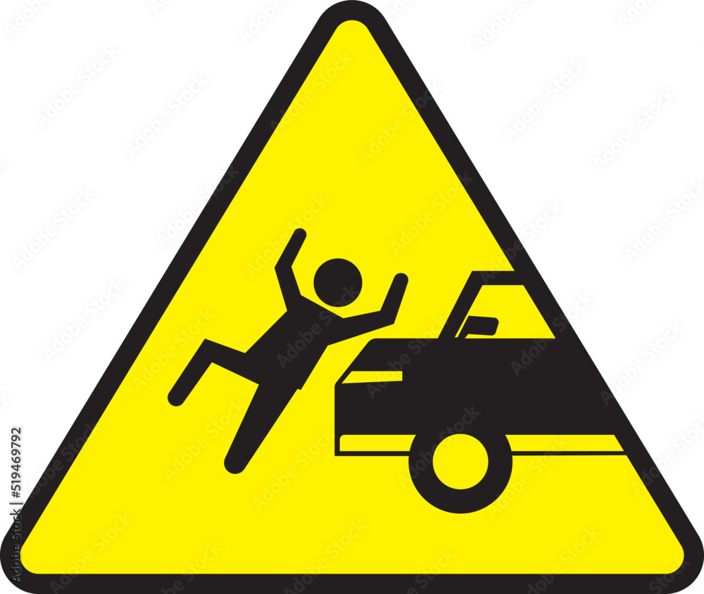 Beware Of Vehicles Safety Signs Traffic Signs Motor Vehicles Stock ...
