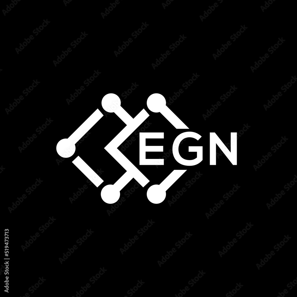 EGN letter technology initial creative logo design template vector ...