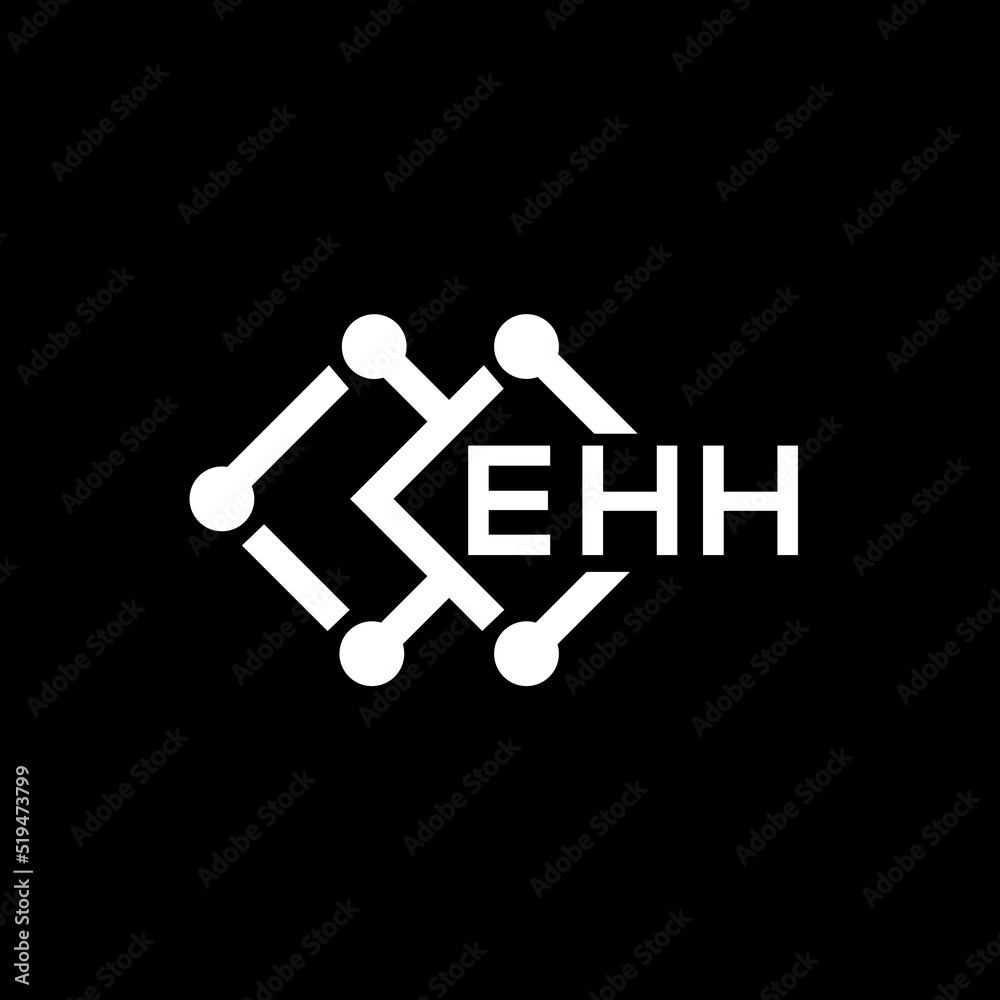 EHH letter technology initial creative logo design template vector ...
