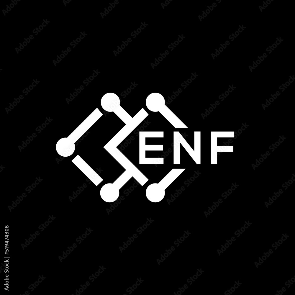 ENF letter technology logo design.ENF creative initials monogram vector ...