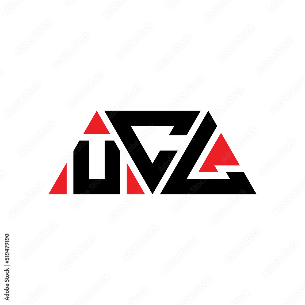 UCL triangle letter logo design with triangle shape. UCL triangle logo ...