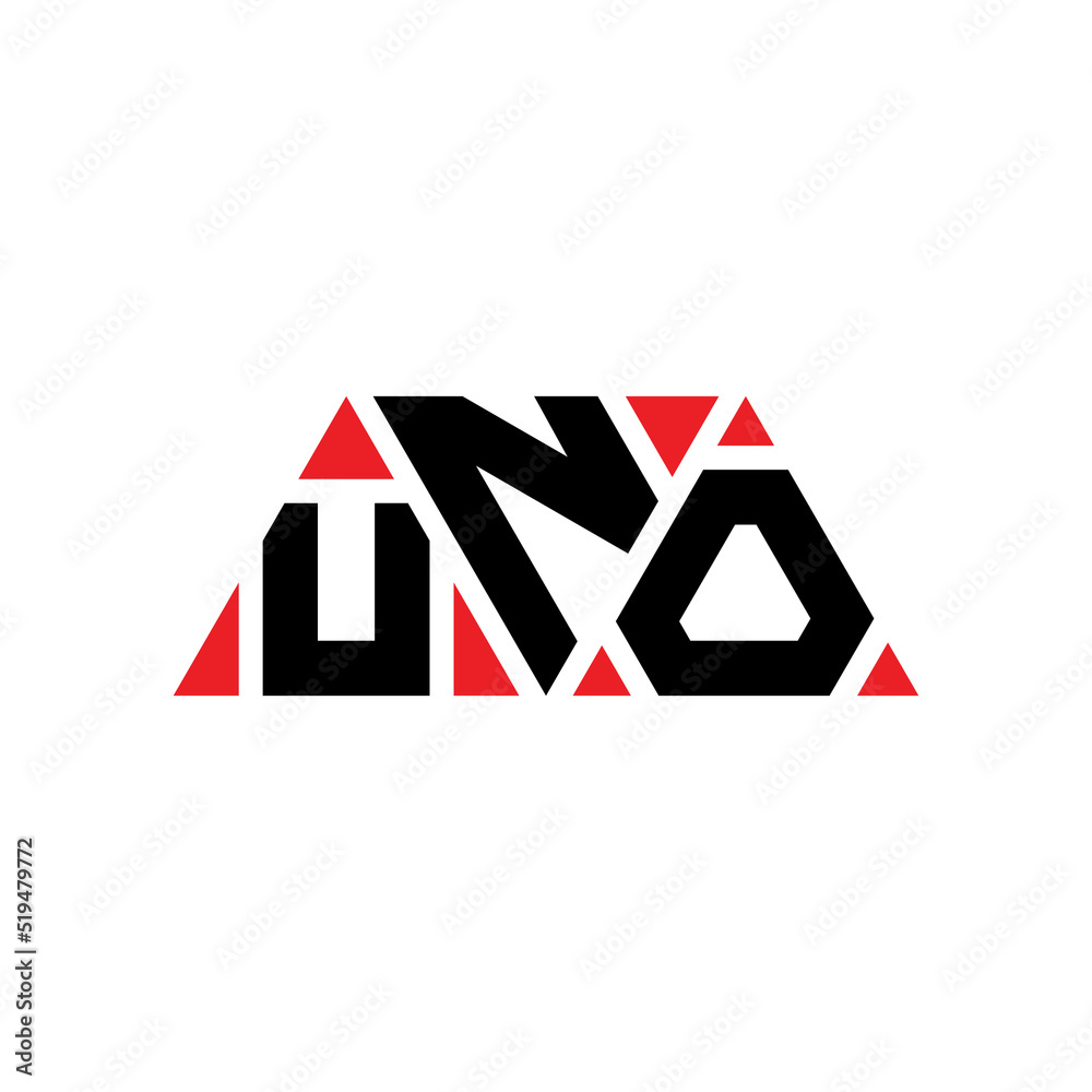 UNO triangle letter logo design with triangle shape. UNO triangle logo ...