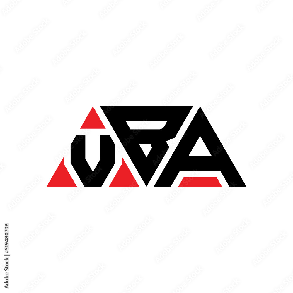 VBA triangle letter logo design with triangle shape. VBA triangle logo ...