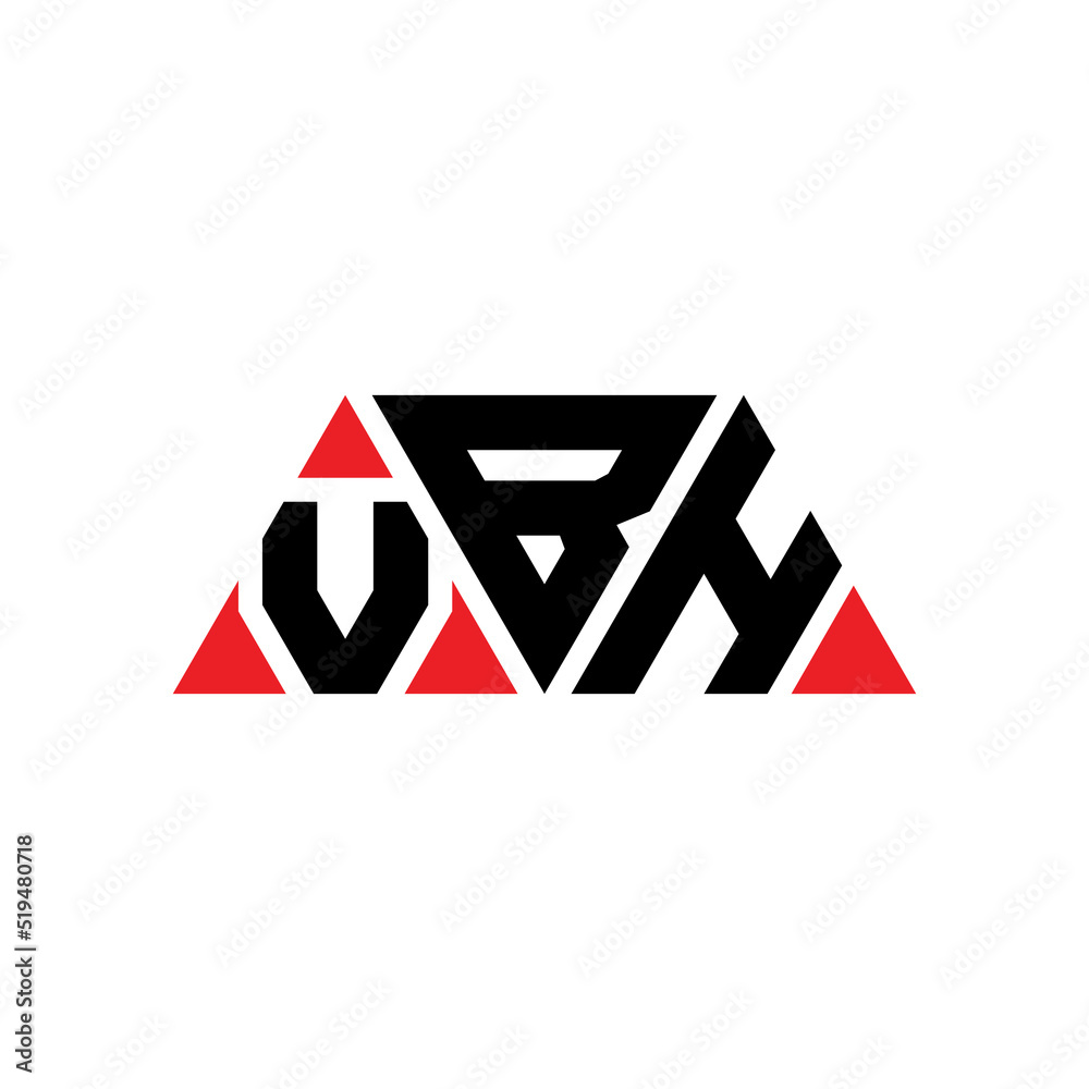 VBH triangle letter logo design with triangle shape. VBH triangle logo ...