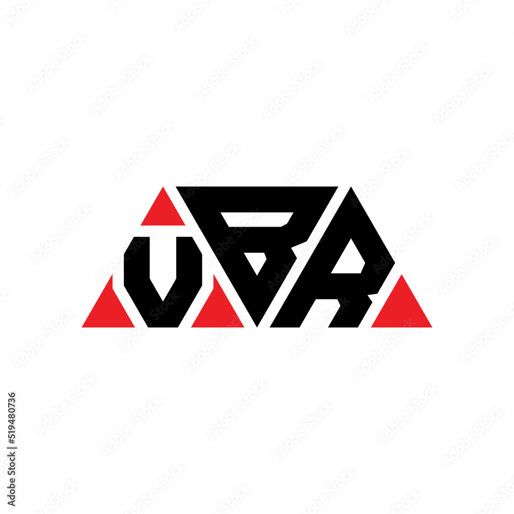 VBR triangle letter logo design with triangle shape. VBR triangle logo ...