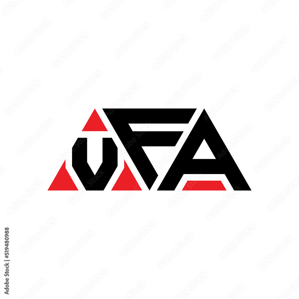 VFA triangle letter logo design with triangle shape. VFA triangle logo ...