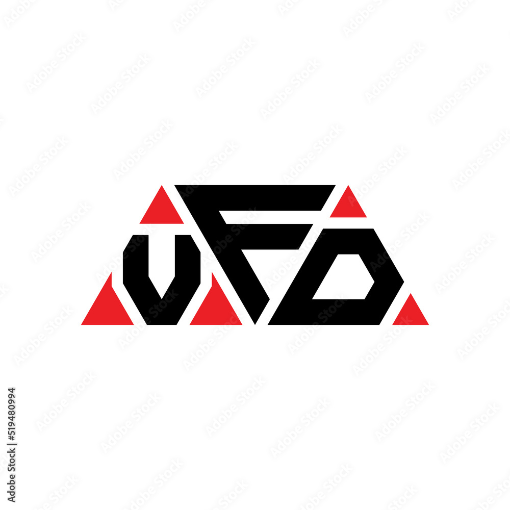 VFD triangle letter logo design with triangle shape. VFD triangle logo ...