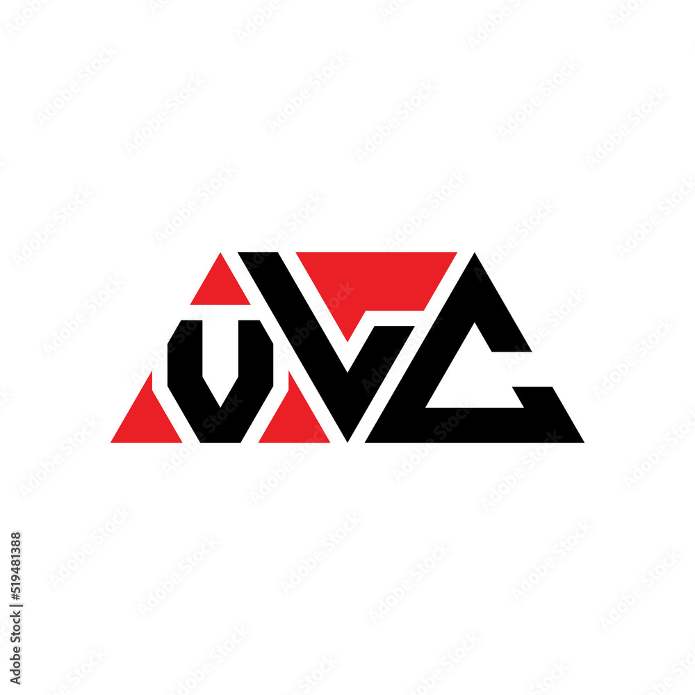 VLC triangle letter logo design with triangle shape. VLC triangle logo ...