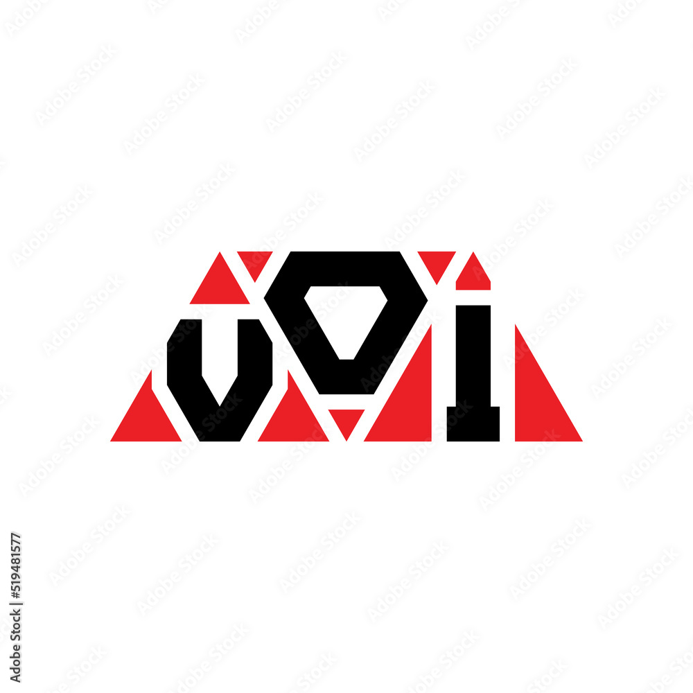 VOI triangle letter logo design with triangle shape. VOI triangle logo ...