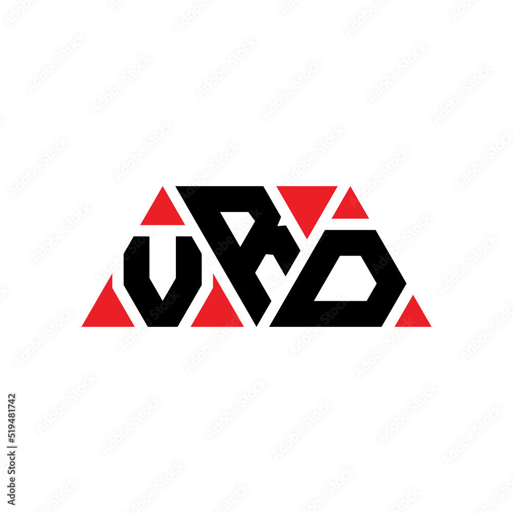 VRD triangle letter logo design with triangle shape. VRD triangle logo ...