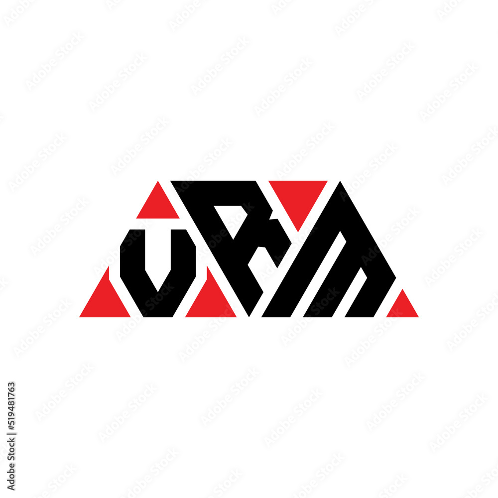 VRM triangle letter logo design with triangle shape. VRM triangle logo ...
