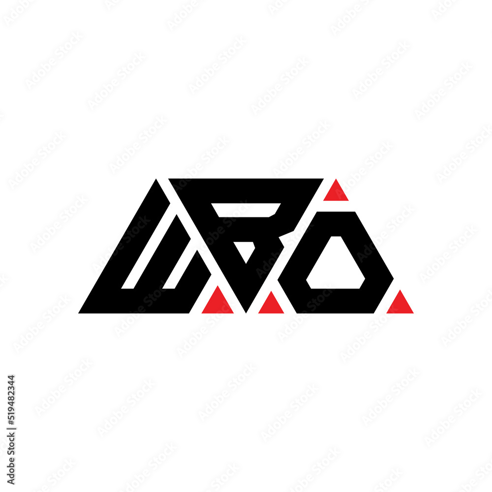 WBO triangle letter logo design with triangle shape. WBO triangle logo ...