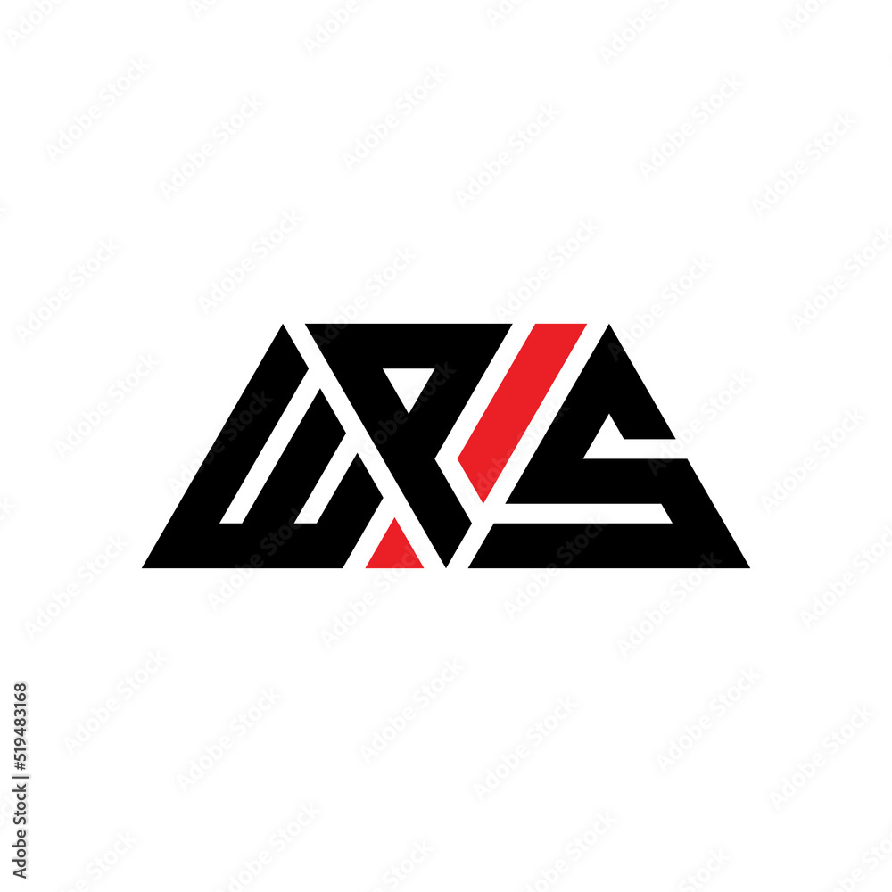 WPS triangle letter logo design with triangle shape. WPS triangle logo ...