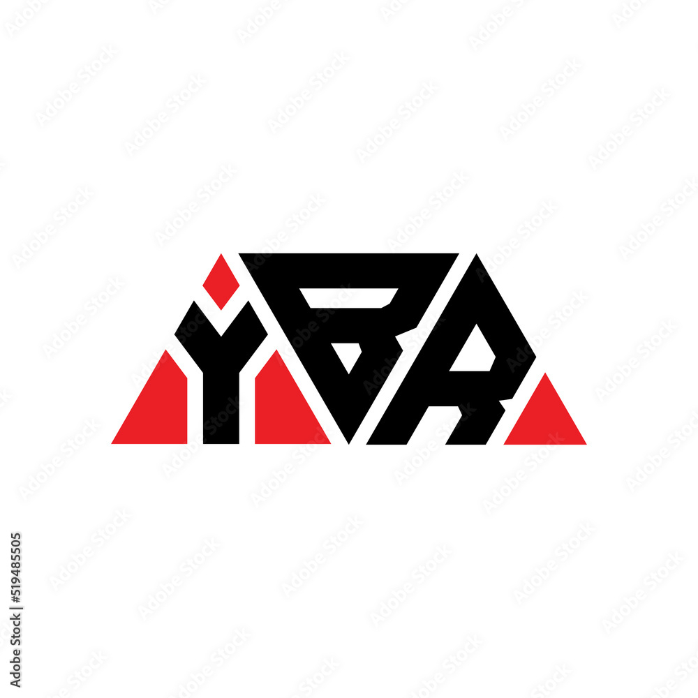 YBR triangle letter logo design with triangle shape. YBR triangle logo ...